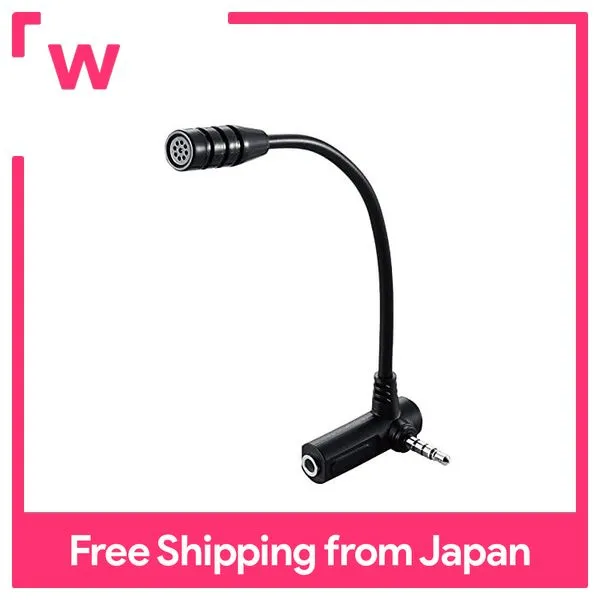 ELECOM PC microphone 3.5Φ direct insertion microphone flexible arm black HS-MC08BK | Lazada PH