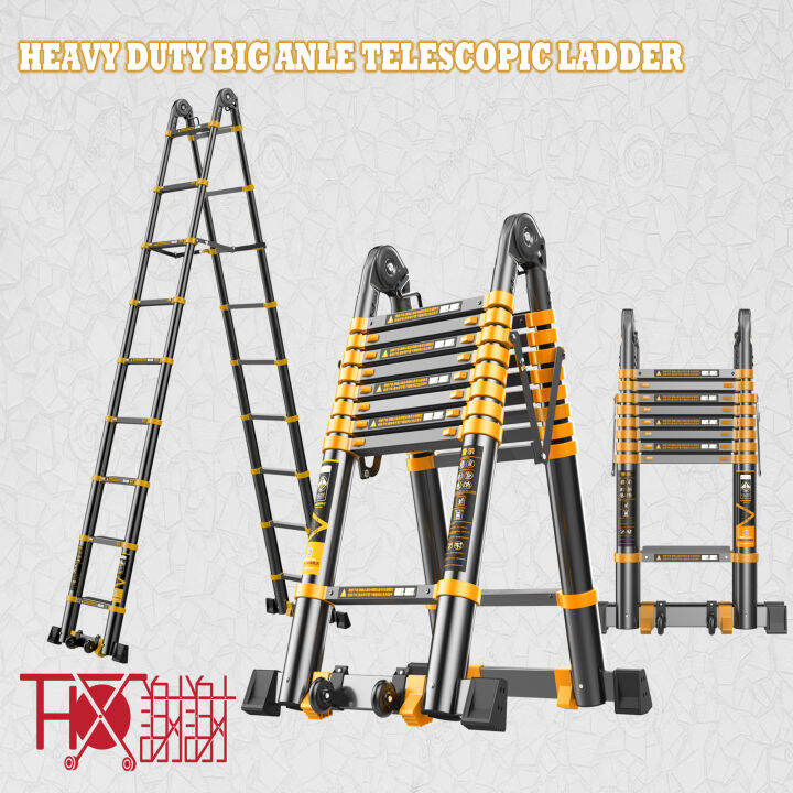 Double Sided Extra Heavy Duty Ladder Multipurpose Telescopic 1.7M+1.7M ...