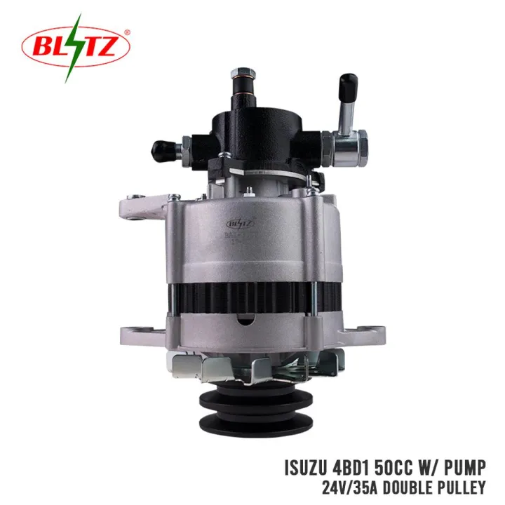 ALTERNATOR ASSEMBLY BLITZ ISUZU 4BD1 50CC WITH PUMP 24V 35A DOUBLE ...