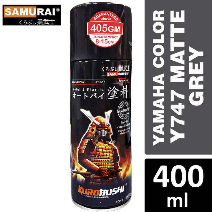 Samurai Y747* MATTE GREY SAMURAI YAMAHA 400ML [Made in Malaysia ...