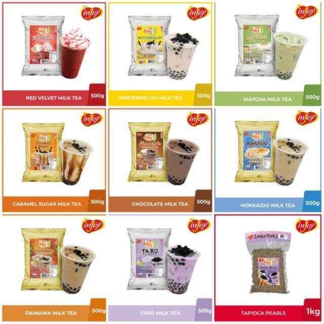 Injoy Milktea Powder 500g | Wintermelon, Okinawa, Taro, Red Velvet ...