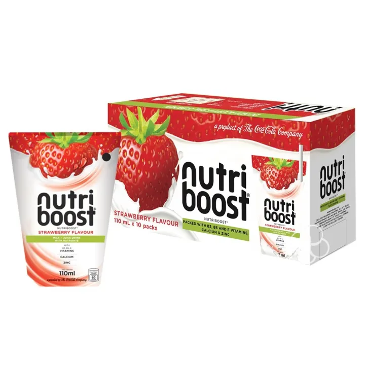 NutriBoost Strawberry Milk + Juice Drink (10 x 110mL) | Lazada PH