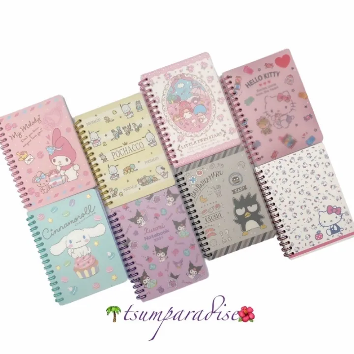 Mini Spring Notebook Sanrio Little Twin Stars Cinnamoroll My Melody Pochacco Kuromi Badtz Maru ...