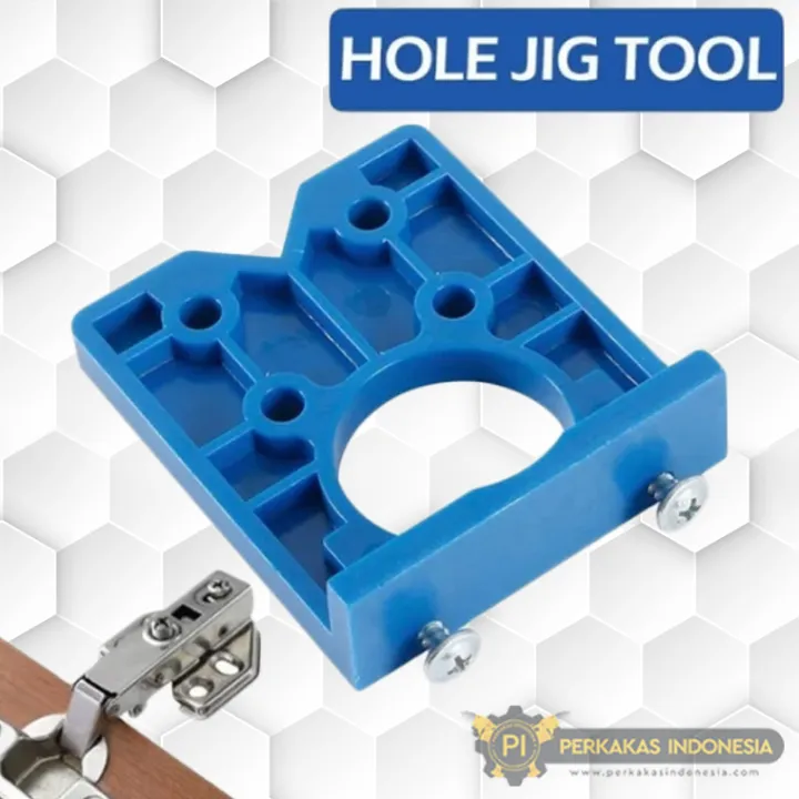 Hinge Hole Drill Jig Alat Panduan Titik Penitik Lubang Pelubang Bor ...