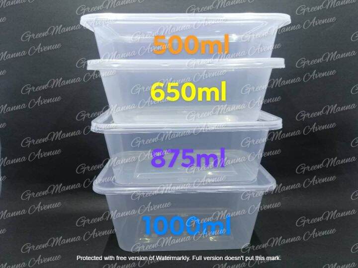 5 pcs Rectangular Microwavable Food Container 1 pack | Lazada PH