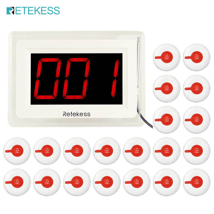 RETEKESS T114 Wireless Calling System Nurse Call Alert Caregiver Waiter ...