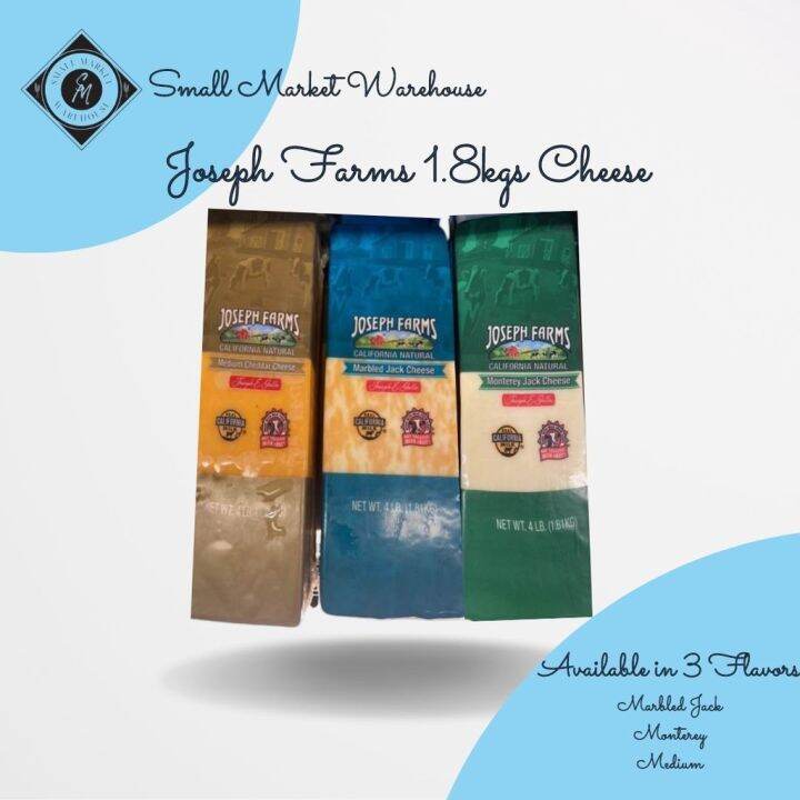 Original Joseph farms 1.81kgs Medium Monterey Marble cheese | Lazada PH