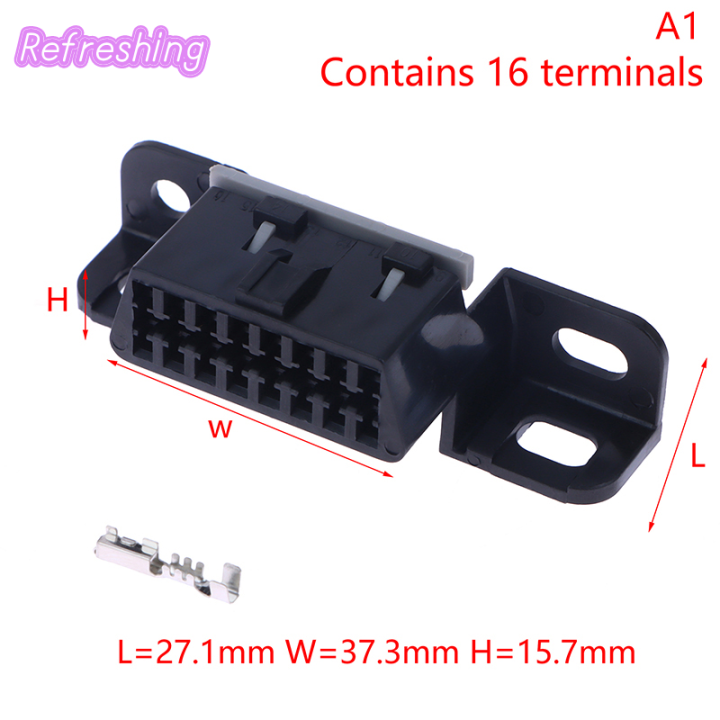 🔥Refreshing 1Set OBD2 16Pin Connector Obd 2 Adapter Diagnostic ...