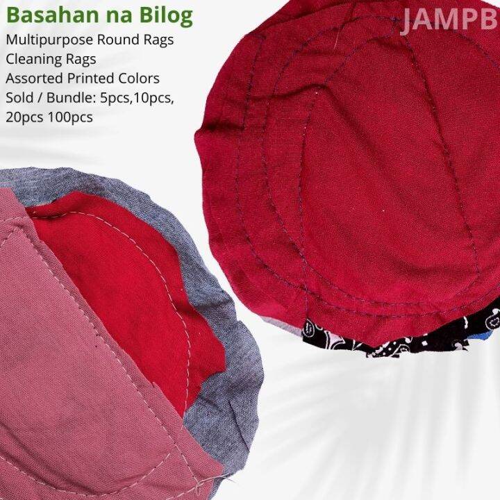 Basahan na Bilog Multipurpose Round Rags Cleaning Rag Assorted Printed ...
