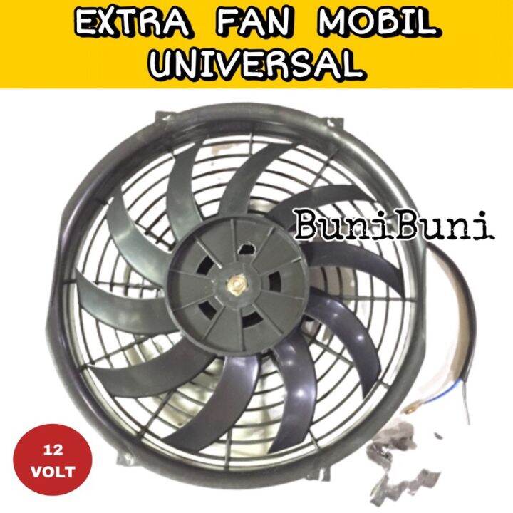 Extra Fan / Kipas Ekstra Fan Untuk AC Mobil Ukuran 10 Inch - 12 Volt ...