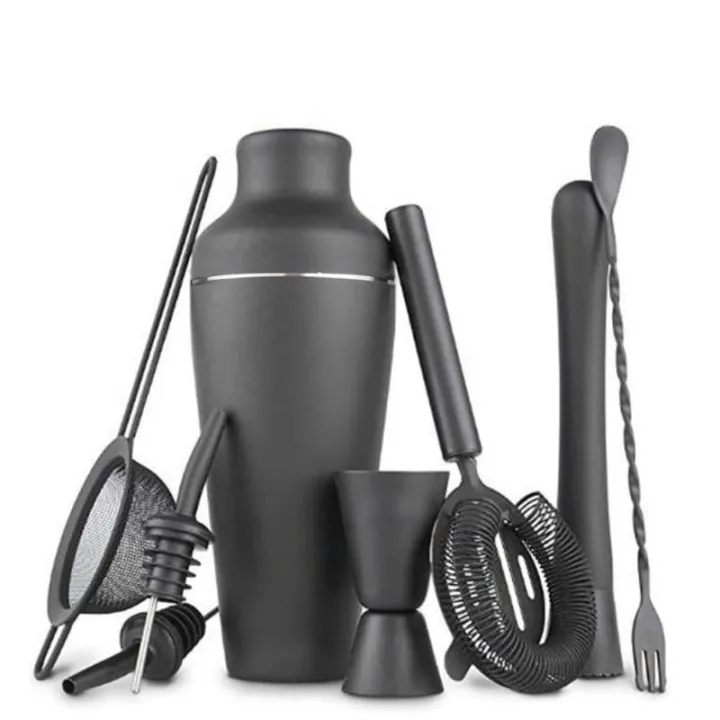 Cocktail Set Cocktail Making Set Matte Black 8 Piece Stainless Steel ...