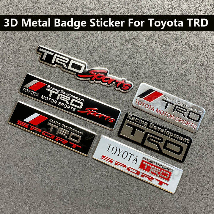 3D Car Sticker Metal Front & Rear Sign TRD SPORTS Logo Emblem Decal ...