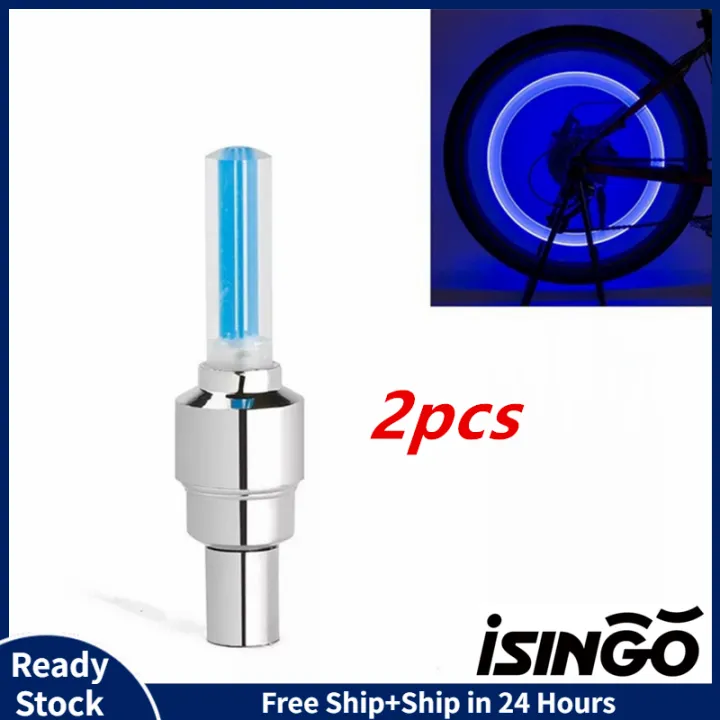 ۩ iSingo 2pcs Bicycle Tire Light Valve Light LED Motorcycle Wheel Bike ...