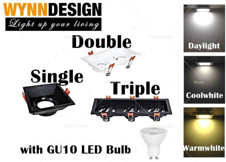 Wynn Design LED Eyeball Casing Fitting Square with GU10 Holder ...