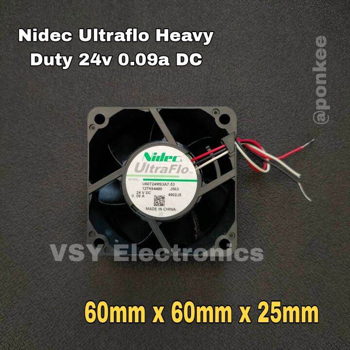 Original Nidec Ultraflo Heavy Duty 24v 0.09a DC Fan Blower Cooler 60mm x 60mm x 25mm | Lazada PH