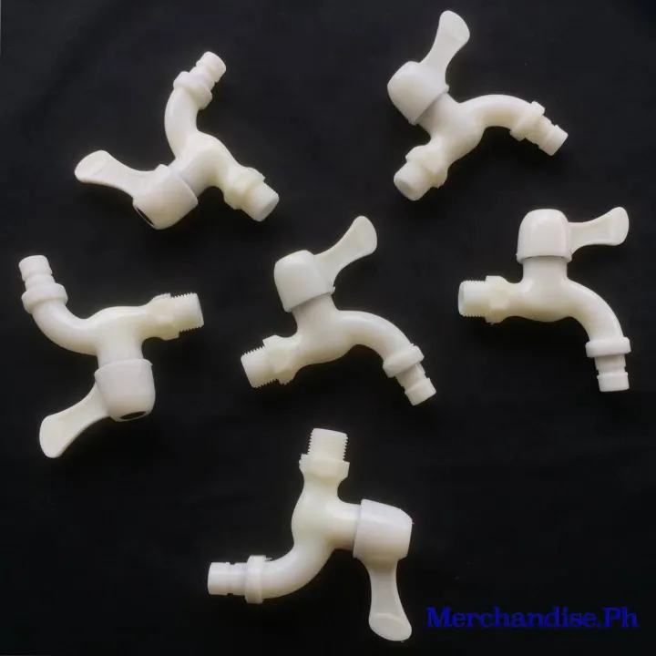 1pc PVC White Plastic Fuacet with Hose Bibb Wall Mounted Faucet | Lazada PH