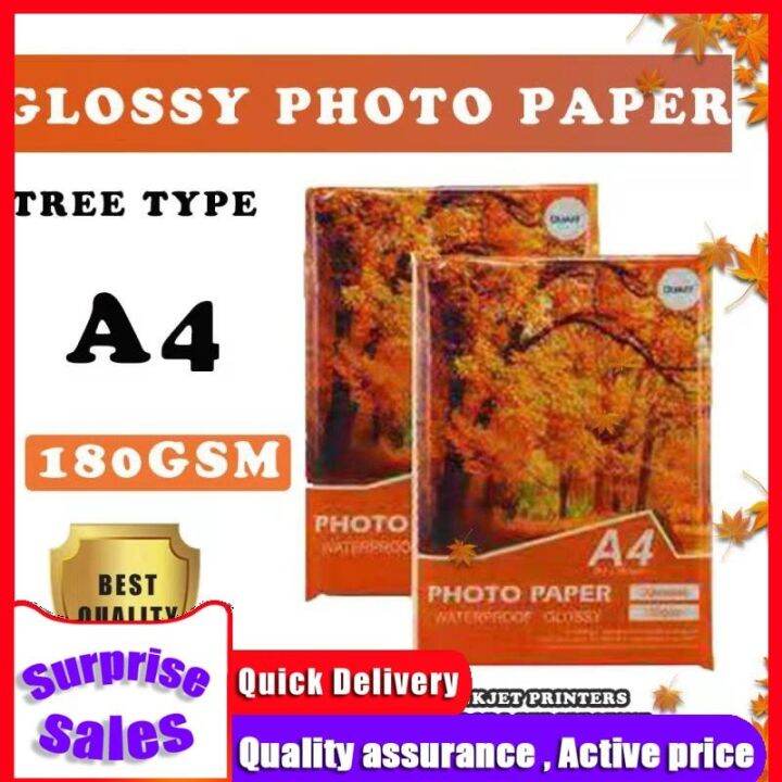 A4 Size Quaff Tree Type Glossy Photo Paper 180gsm With Back Print ...