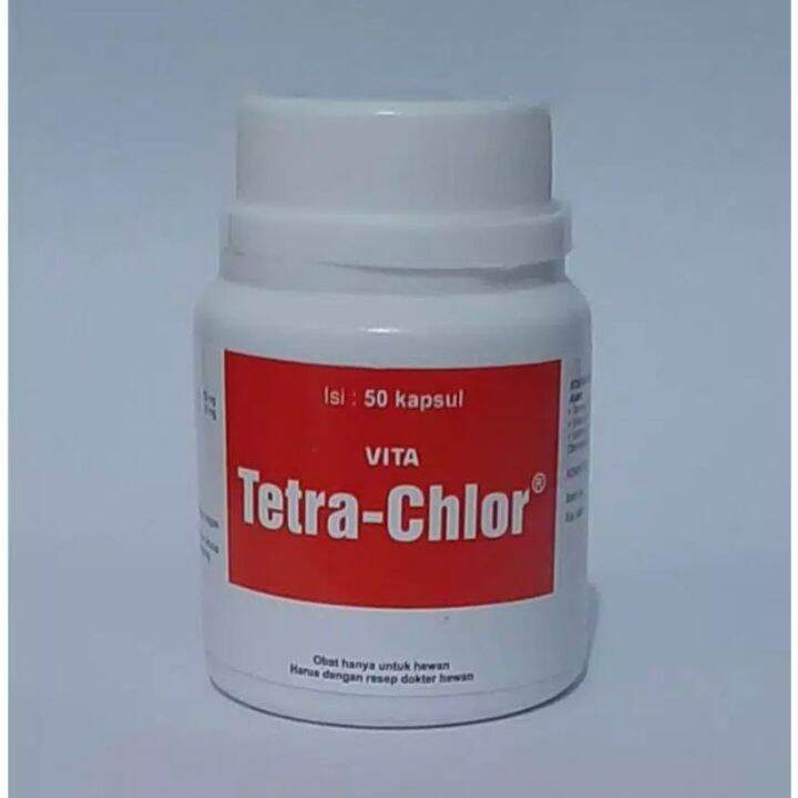VITA TETRA-CHLOR Tetra Chlor isi 50 kapsul Tetrachlor obat ayam atau ...