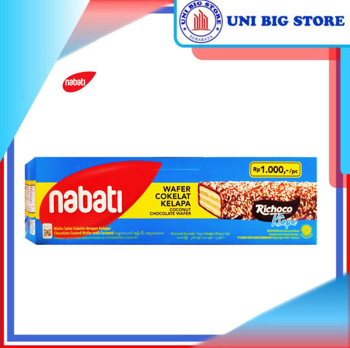 Nabati Wafer Coated Coklat Kelapa BOX 18 gr x 12 pcs Chocolate | Lazada Indonesia
