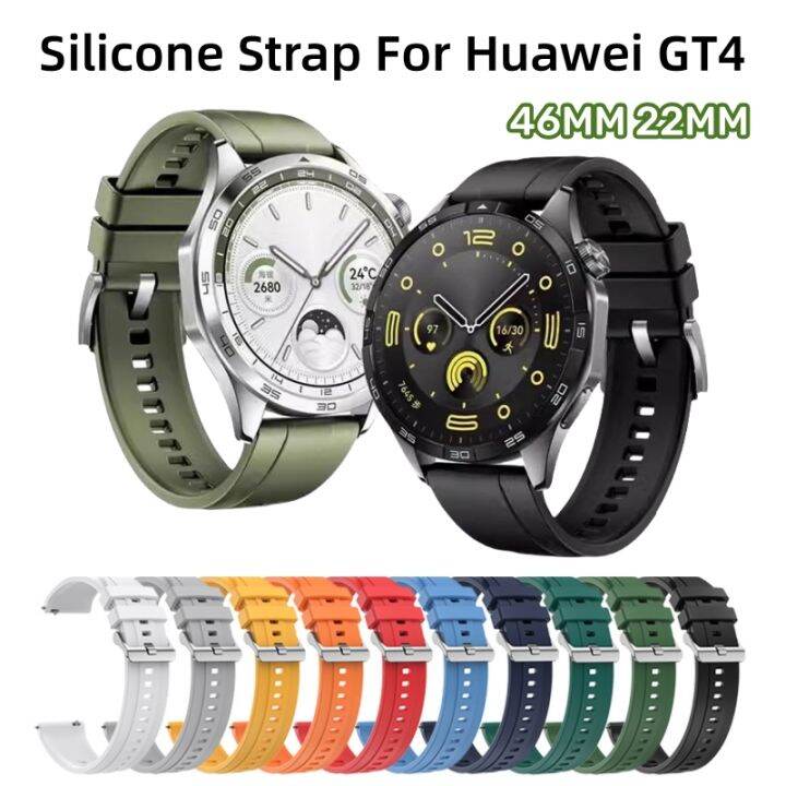 22mm Silicone Strap For Huawei Watch GT4 46mm Watch 4/3 Pro Replacement ...