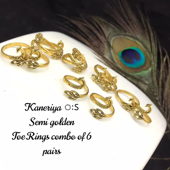 Fancy Indian Toe Ring /Metti Adjustable Without Bells READY STOCK | Lazada