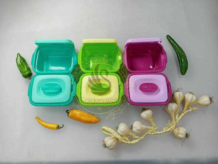 LOTUS SQUARE SET CALISTA (1 SET ISI 2 PCS)/ Tempat Sayur Saji / Wadah ...