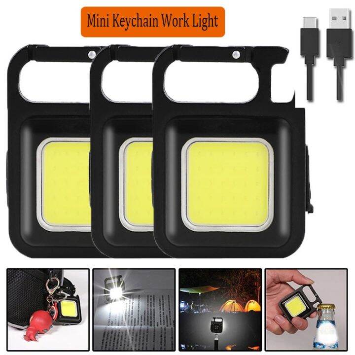 Portable Mini Keychain Work Light/USB Rechargeable LED Torch/Outdoor ...
