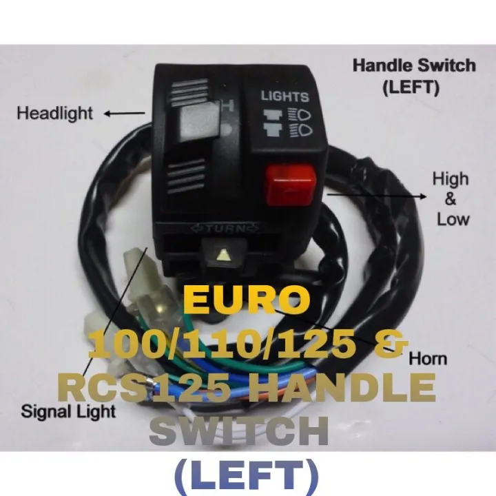EURO 100/110/125 RCS125/FLASH/VPERMAN150 HANDLE SWITCH (LEFT)zPH ...