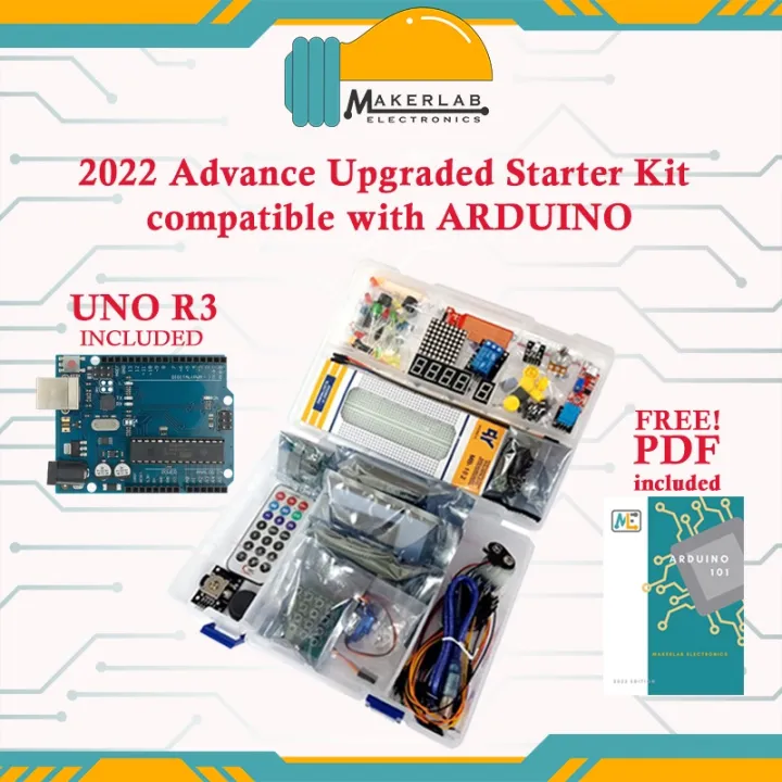 2022 Advance Upgraded Starter Kit compatible with Arduino UNO R3 w PDF Manual Lessons DIP ...