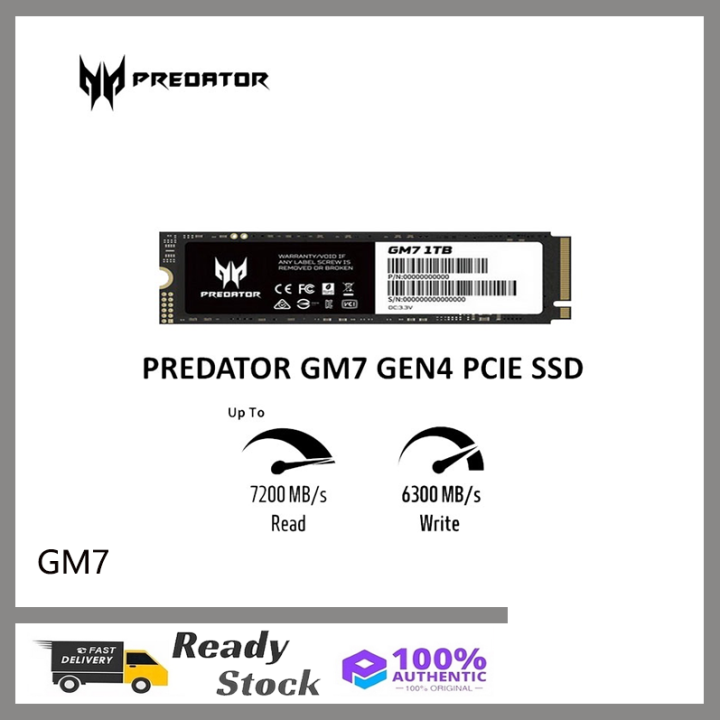 PREDATOR GM7 (1TB/2TB) NVME PCIe GEN4 SSD M.2 2280 | Lazada PH