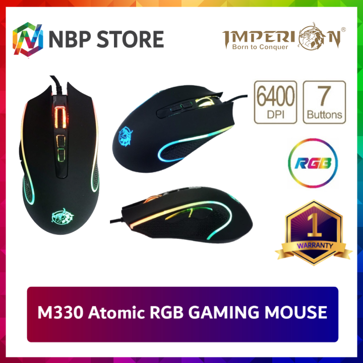 Imperion M330 Atomic RGB Wired Gaming Mouse ( 6400 DPI, 7 Buttons ...