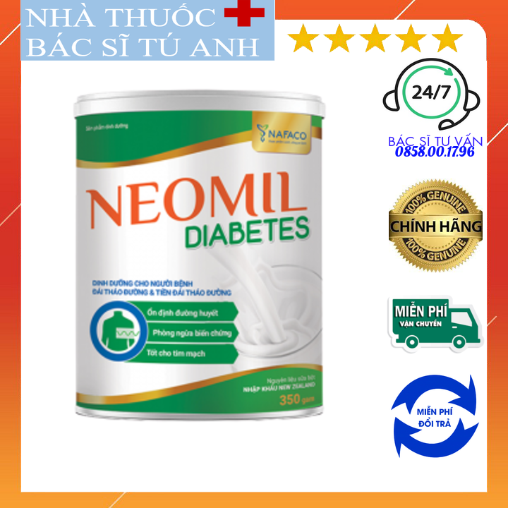 sữa Neomil Diabetes 350G -850g - DINH DƯỠNG CHO NGƯỜI BỆNH ĐÁI THÁO ...
