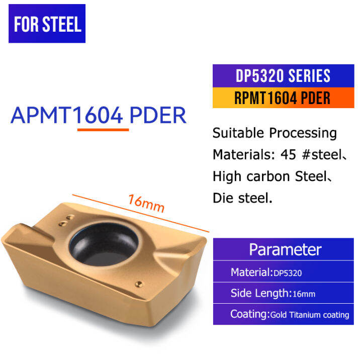 Carbide Insert Cutter APMT1135/APMT1604PDER Insert for Steel /Aluminum ...