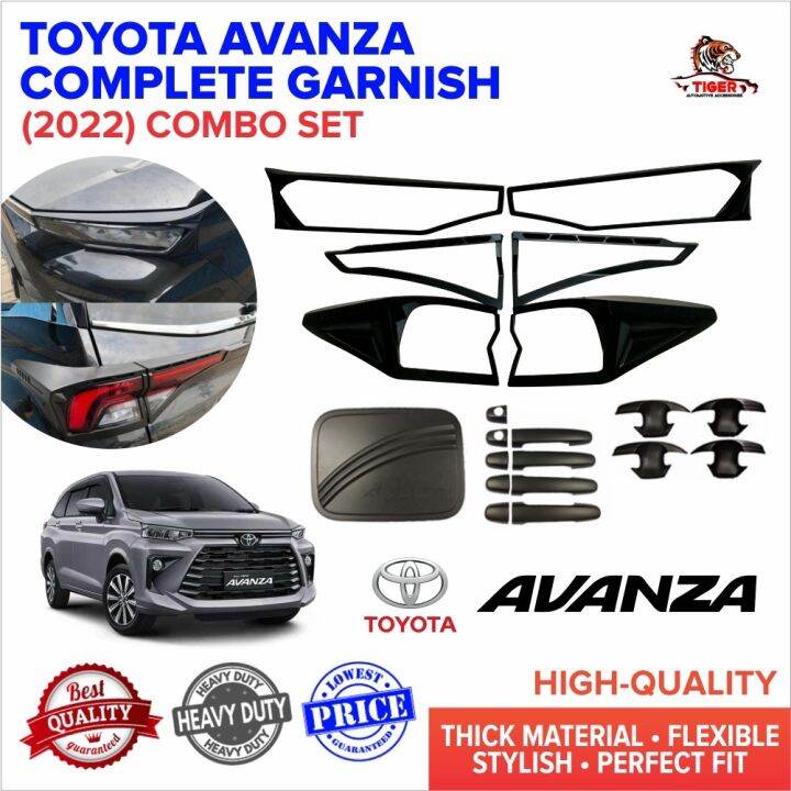 Toyota Avanza 2022 Garnish Matt Black / Complete Set / Garnish Cover ...