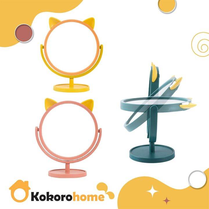 Kitty Cat Ear Design Makeup Mirror Portable Cute Mirror Table Mirror ... Kitty Cat Ear Design Makeup Mirror Portable Cute Mirror Table Mirror ...