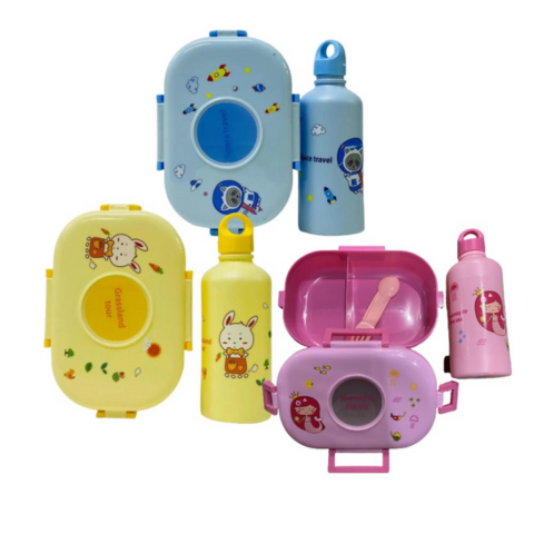 Simeona's Colorful Pastel Lunch Box and Tumbler Set for Kids, Perfect ...