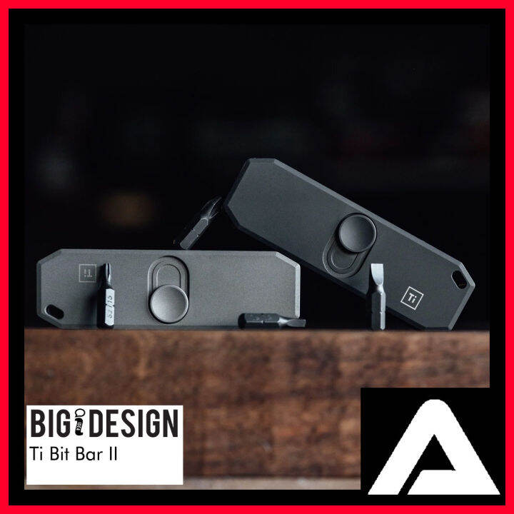 BIGiDESIGN - Ti Bit Bar 2 - Titanium Stonewashed / Black DLC - Big idea ...
