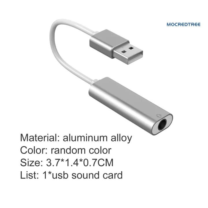 Usb External Audio Sound Card To 3.5mm Jack Adapter Stereo Speaker For ...
