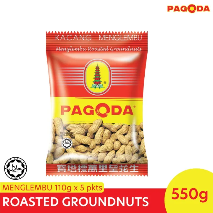 Pagoda Menglembu Roasted Groundnuts 550g (110g x 5 pkts) / Pagoda / Nuts / Kacang Menglembu ...