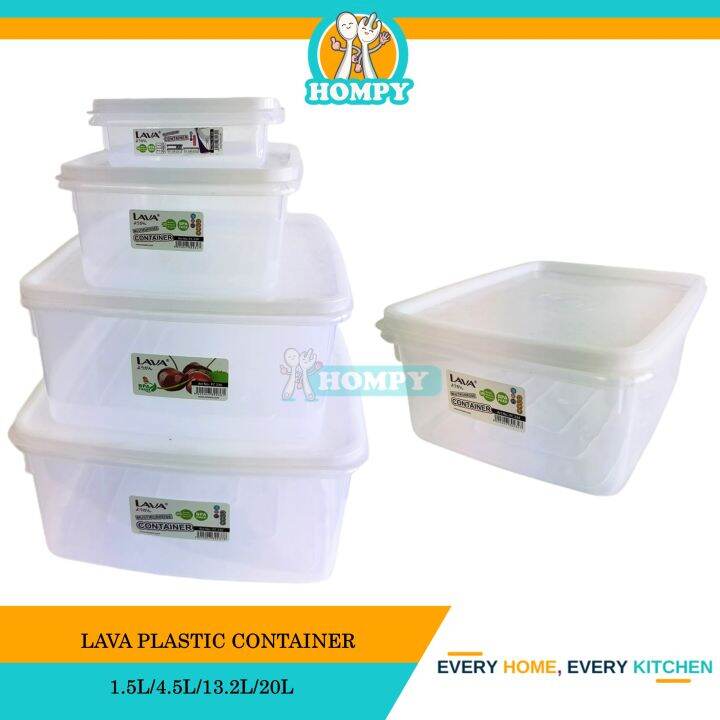 LAVA Multipurpose Plastic Container /Large Capacity Plastic Storage Box Lava Storage Container ...