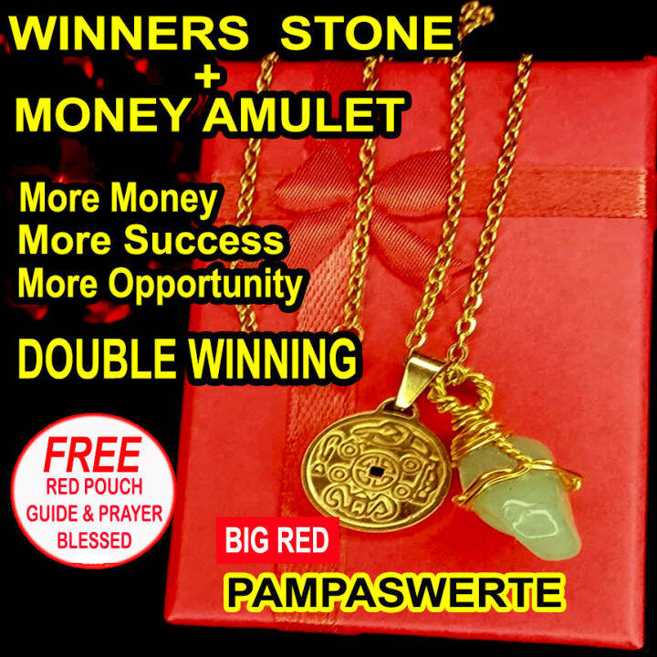DOUBLE SUCCESS Lucky Charm Winners Stone Money Amulet Financial Wealth ...