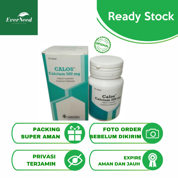 Calos Calcium 500mg per botol 60 tablet | Lazada Indonesia