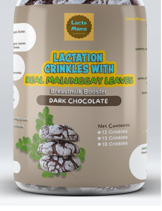 Dark Chocolate Lactation Crinkles with Malunggay by Lacto Mama (15 pcs ...
