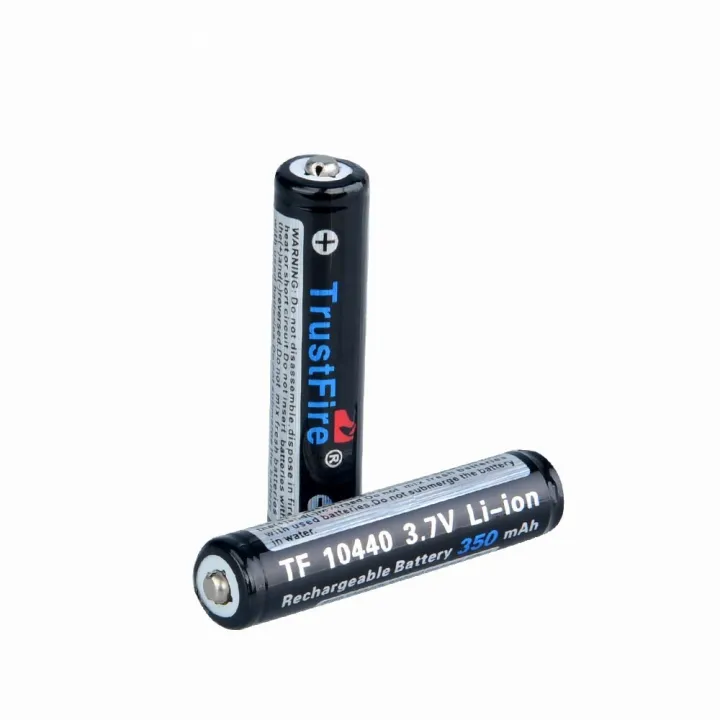 TrustFire 350mAh 10440 Lithium ion Battery 3.7V Rechargeable LED ...