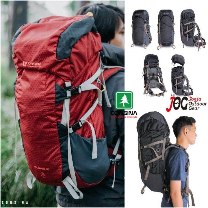 Tas CONSINA ALPINE 55L Tas Gunung Carrier Backpack | Lazada Indonesia