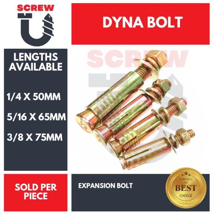 Dyna Bolt 1/4 | 5/16 | 3/8 | Expansion Bolt Sold per pc. | Lazada PH