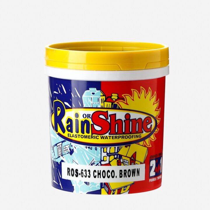 Rain or Shine Elastomeric Waterproofing Paint 1L – ROS-633 Choco Brown ...