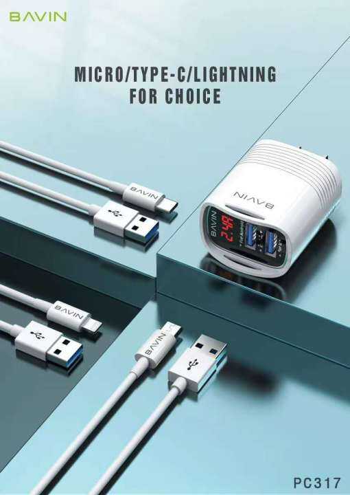 Special new arrival Bavin pc317 2.4a with digital display dual USB port ...