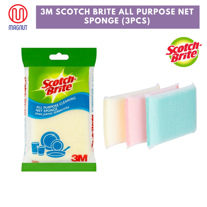 3M Scotch-Brite® All Purpose Net Sponge (3pcs / pack) | Lazada