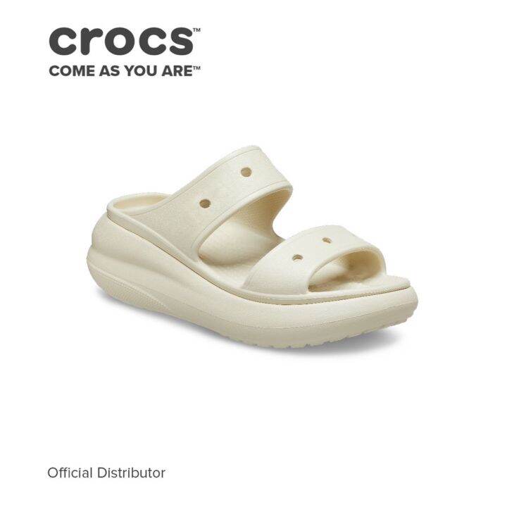 Crocs Classic Crush Sandal in Bone | Lazada PH